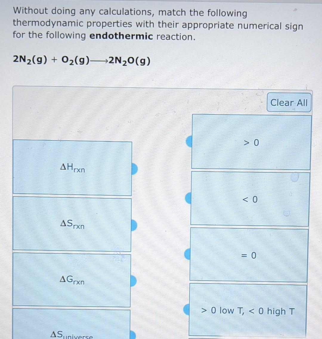 Solved Without doing any calculations, match the following | Chegg.com