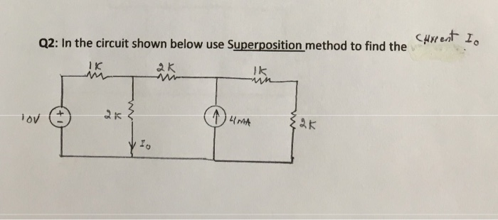 Solved Q1: In the circuit shown below use Thevenin's method | Chegg.com