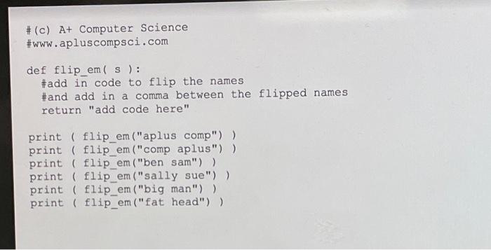 Solved A+ Computer Science NAME FLIPPER Lab Goal: This lab | Chegg.com