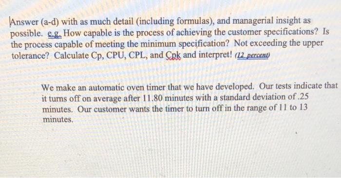 Solved Answer (a-d) with as much detail (including | Chegg.com