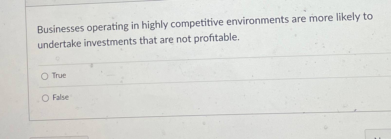 Solved Businesses operating in highly competitive | Chegg.com