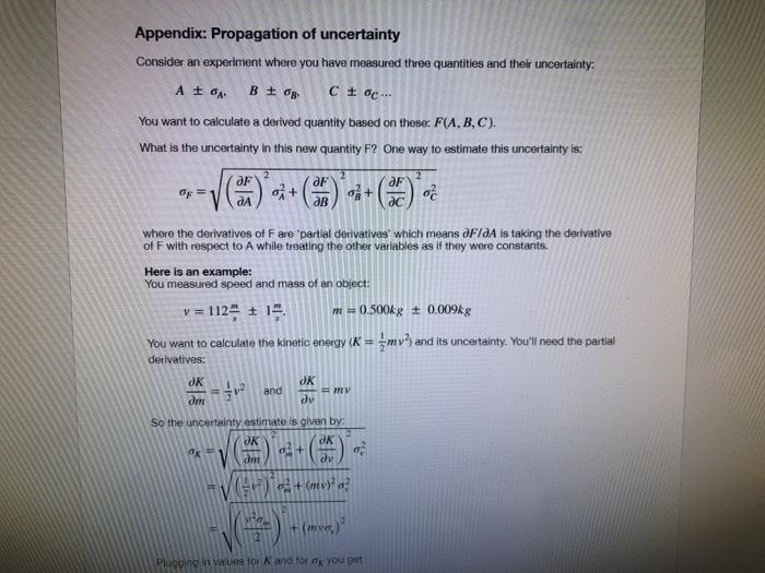 Solved . Lab 1 - Measurements and Uncertainties Work with | Chegg.com