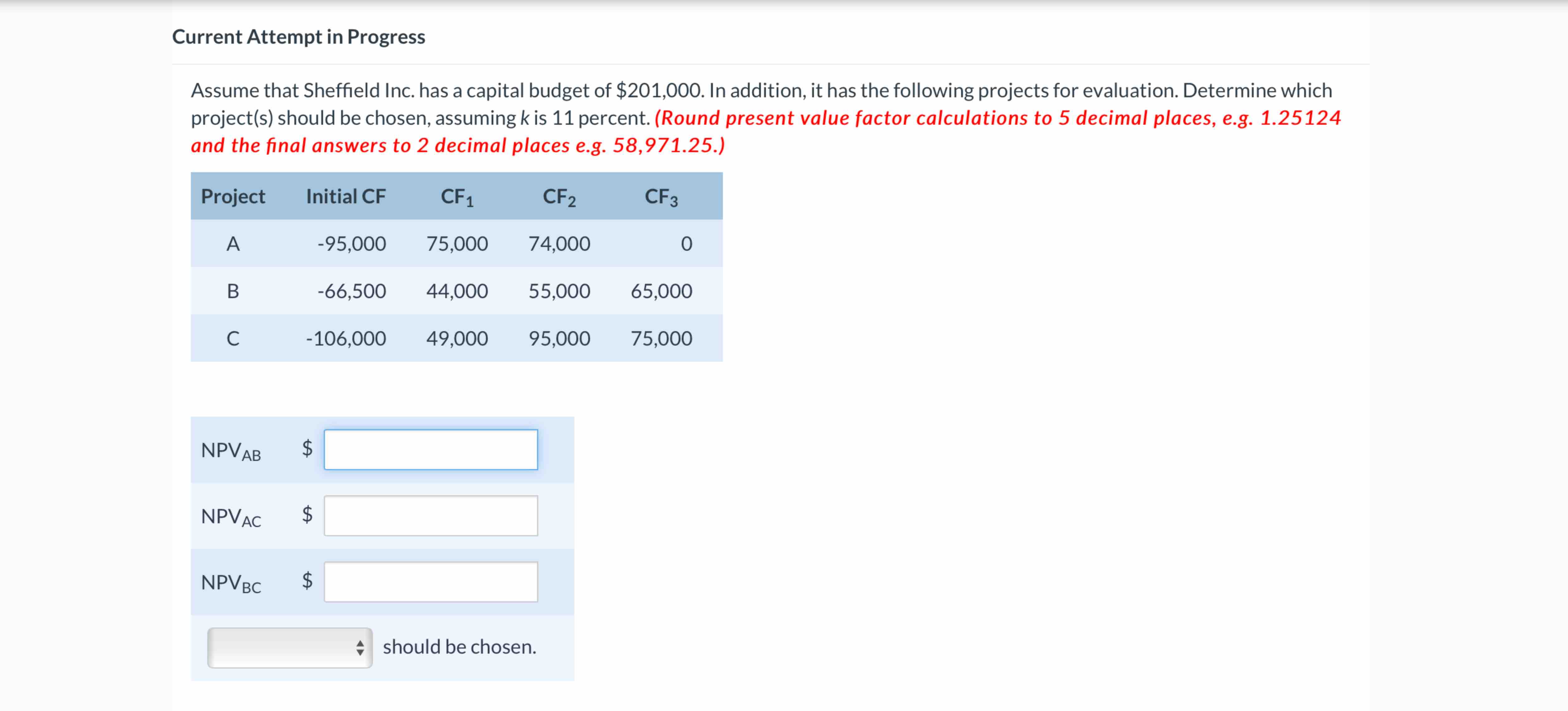 Solved Current Attempt in ProgressAssume that Sheffield Inc. | Chegg.com