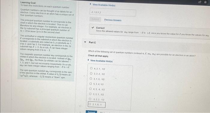 Learning Gob: To karn tha restrictions ce each | Chegg.com