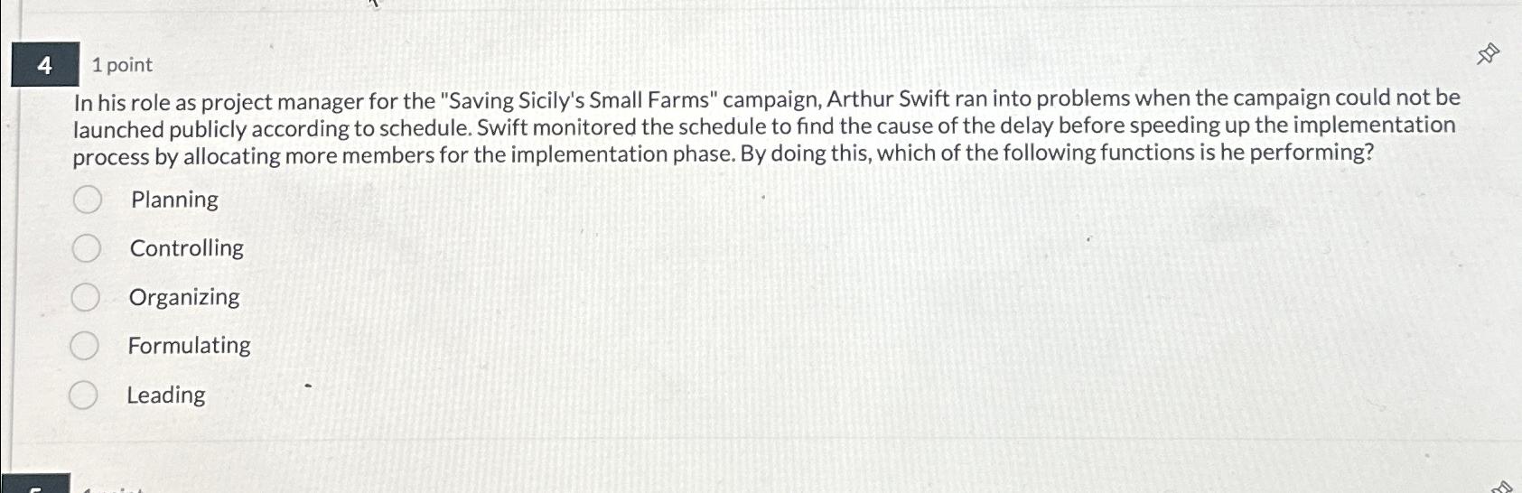 Solved 41 ﻿pointIn his role as project manager for the | Chegg.com