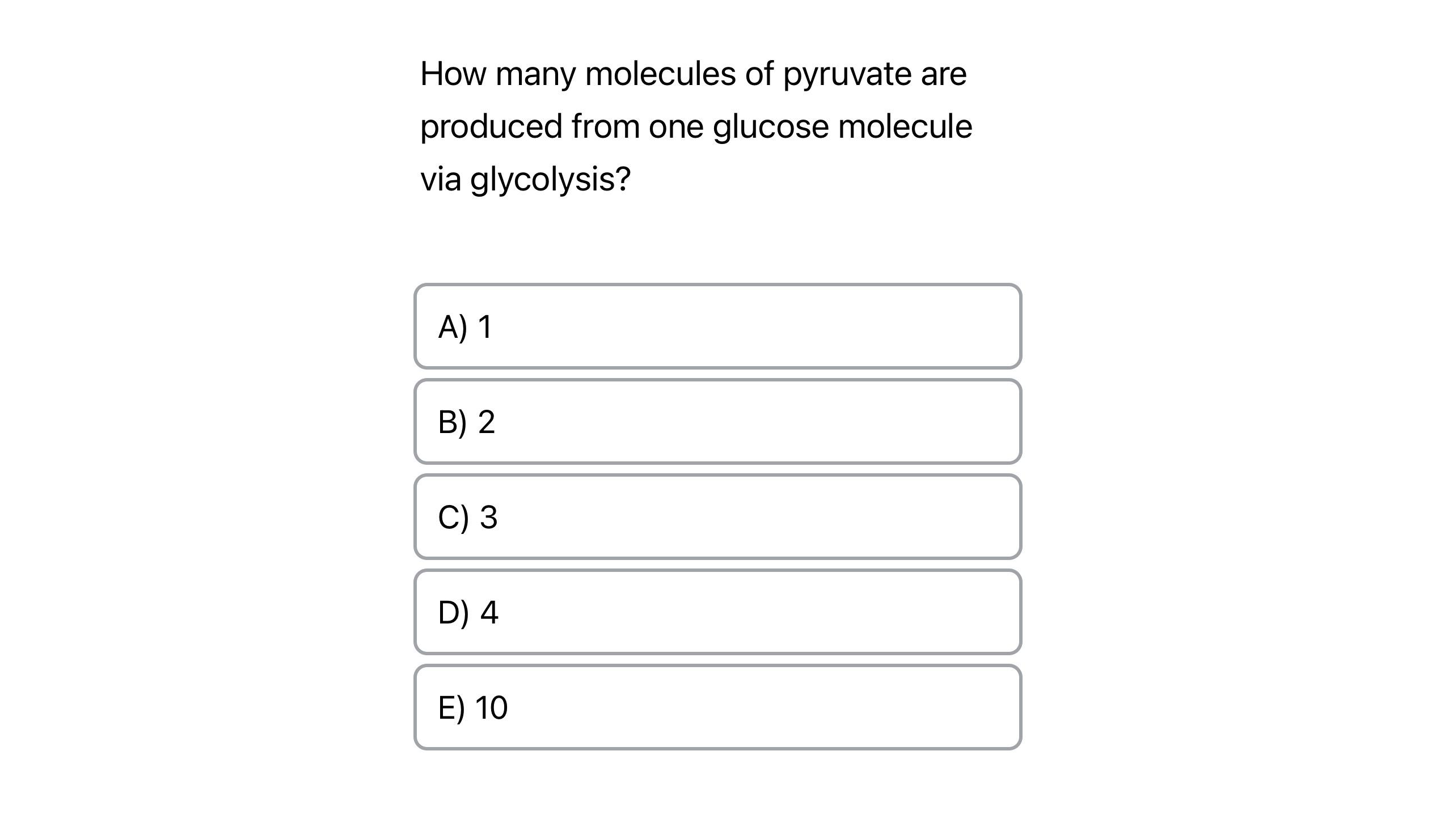 Solved How many molecules of pyruvate are produced from one | Chegg.com