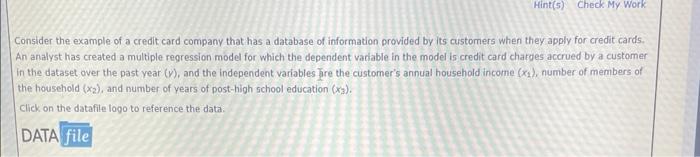 Consider the example of a credit card company that | Chegg.com