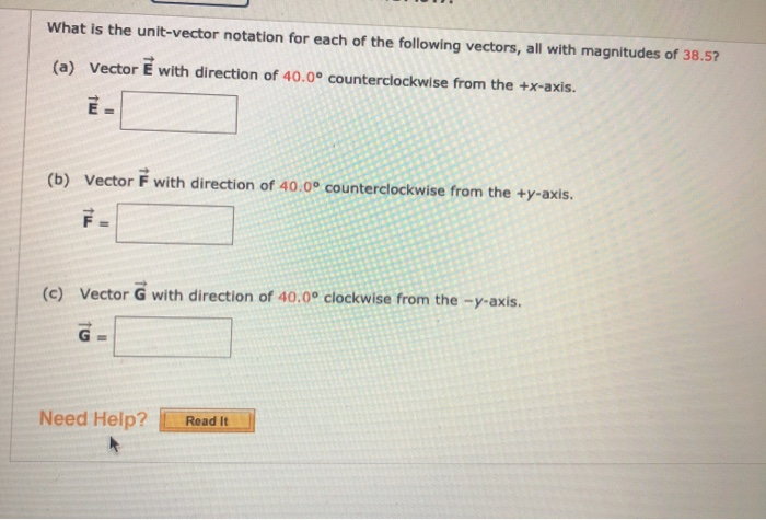 Solved What is the unit-vector notation for each of the | Chegg.com