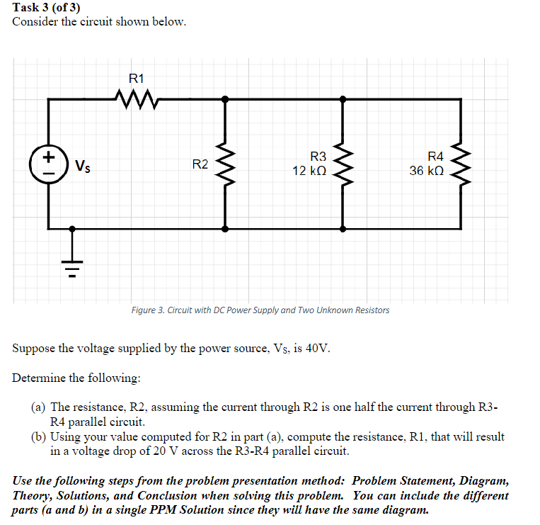 Solved Task 3 (of 3)Consider the circuit shown below.Figure | Chegg.com Solved Task 3 (of 3)Consider the circuit shown below.Figure | Chegg.com