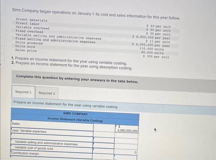 Solved 2 Prepare An Income Statement For The Year Using