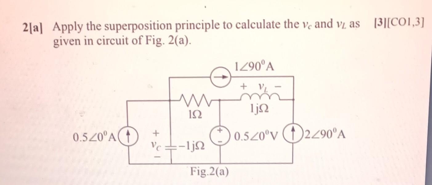 Solved 2[a] Apply the superposition principle to calculate | Chegg.com