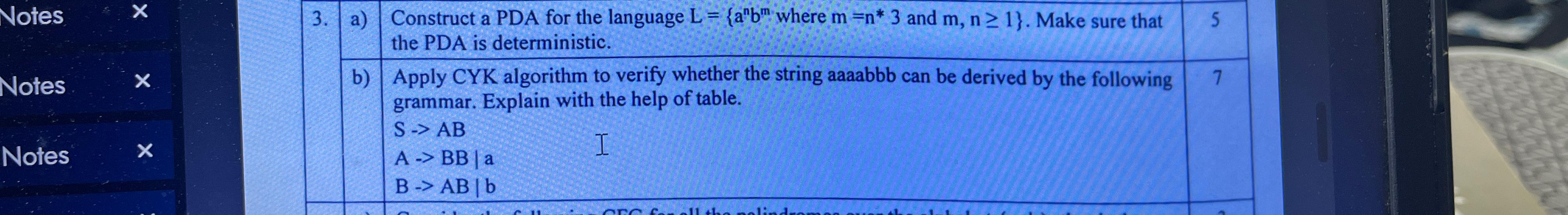 Solved B ﻿apply Cyk Algorithm To Verify Whether The String 