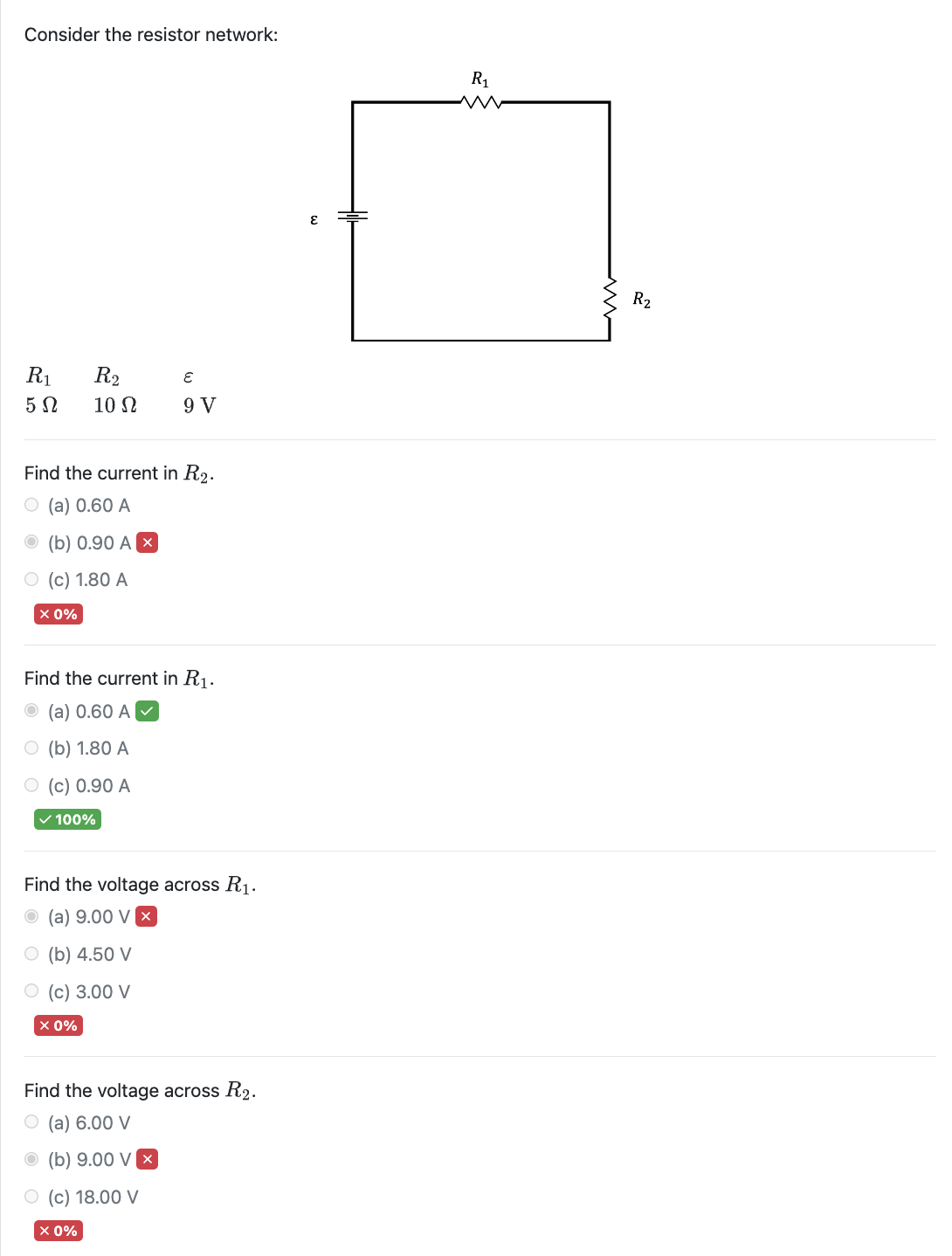 Solved Consider the resistor network:Find the current in | Chegg.com