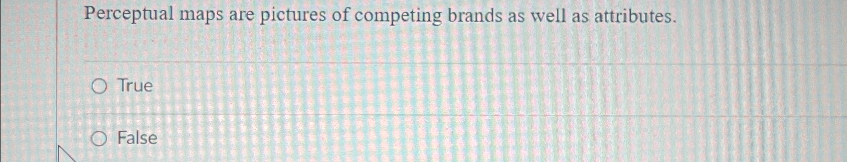 Solved Perceptual maps are pictures of competing brands as | Chegg.com