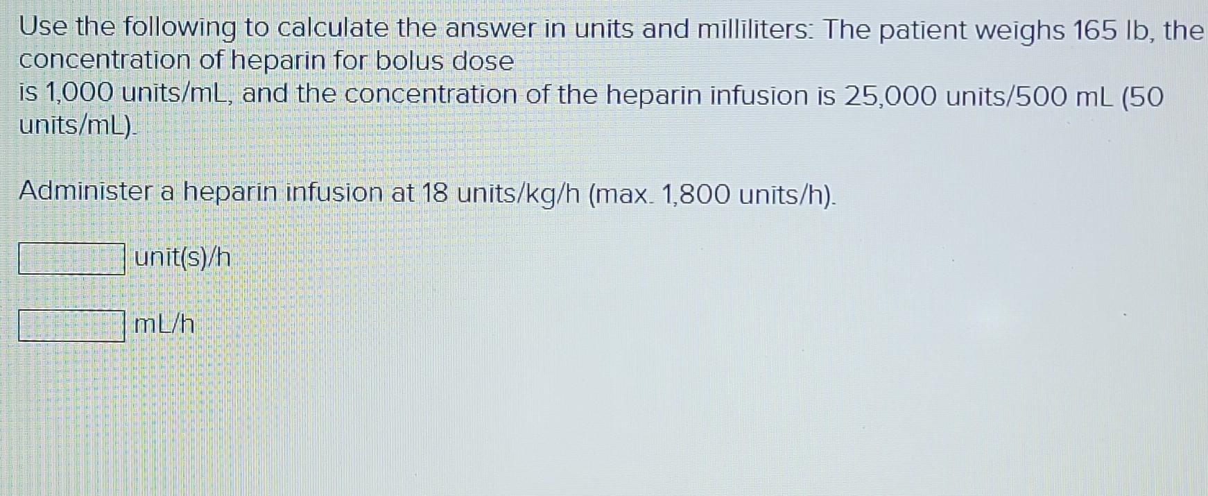Solved Use the following to calculate the answer in units | Chegg.com
