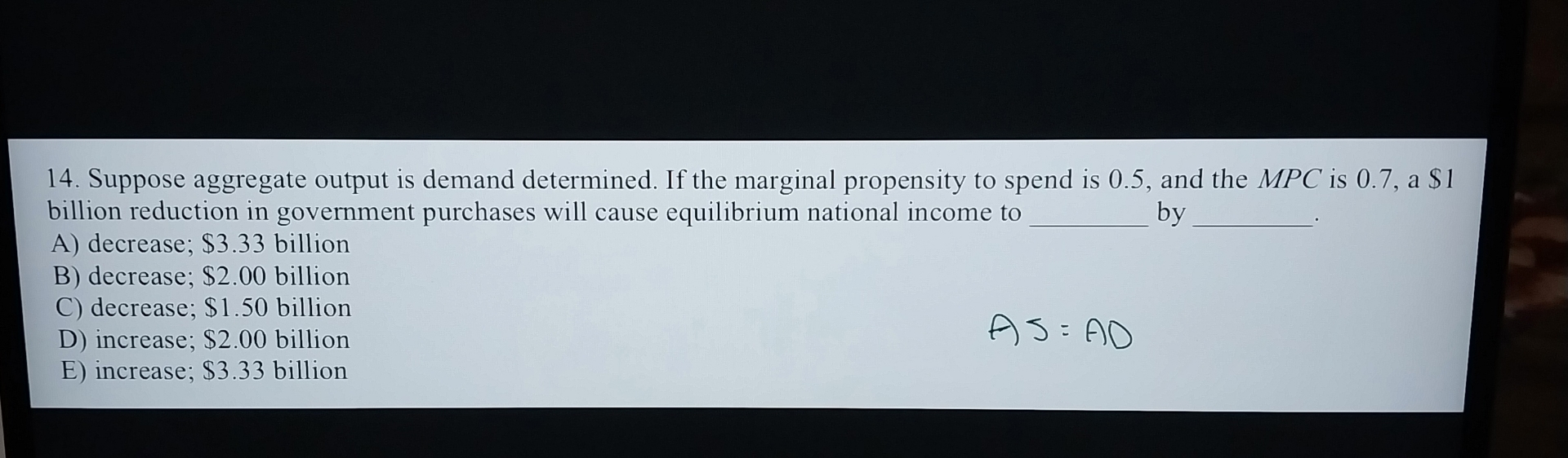 Solved Suppose aggregate output is demand determined. If the | Chegg.com