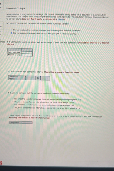 Solved Exercise 8-77 ﻿AlgoA machine that is programmed to | Chegg.com