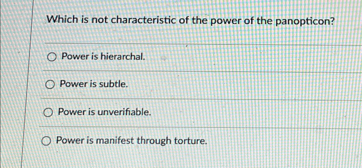 Solved Which is not characteristic of the power of the | Chegg.com