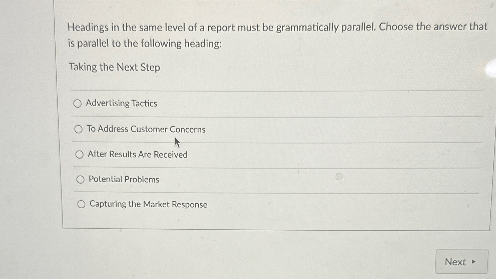 Solved Headings in the same level of a report must be | Chegg.com