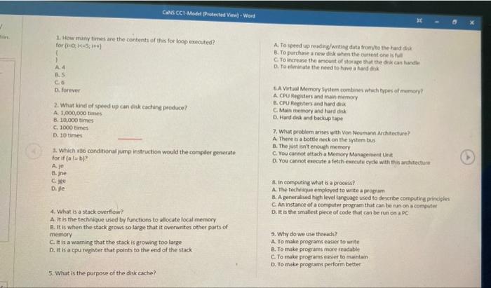 Solved CMS CC Model Predi Word 1. How many times are the | Chegg.com
