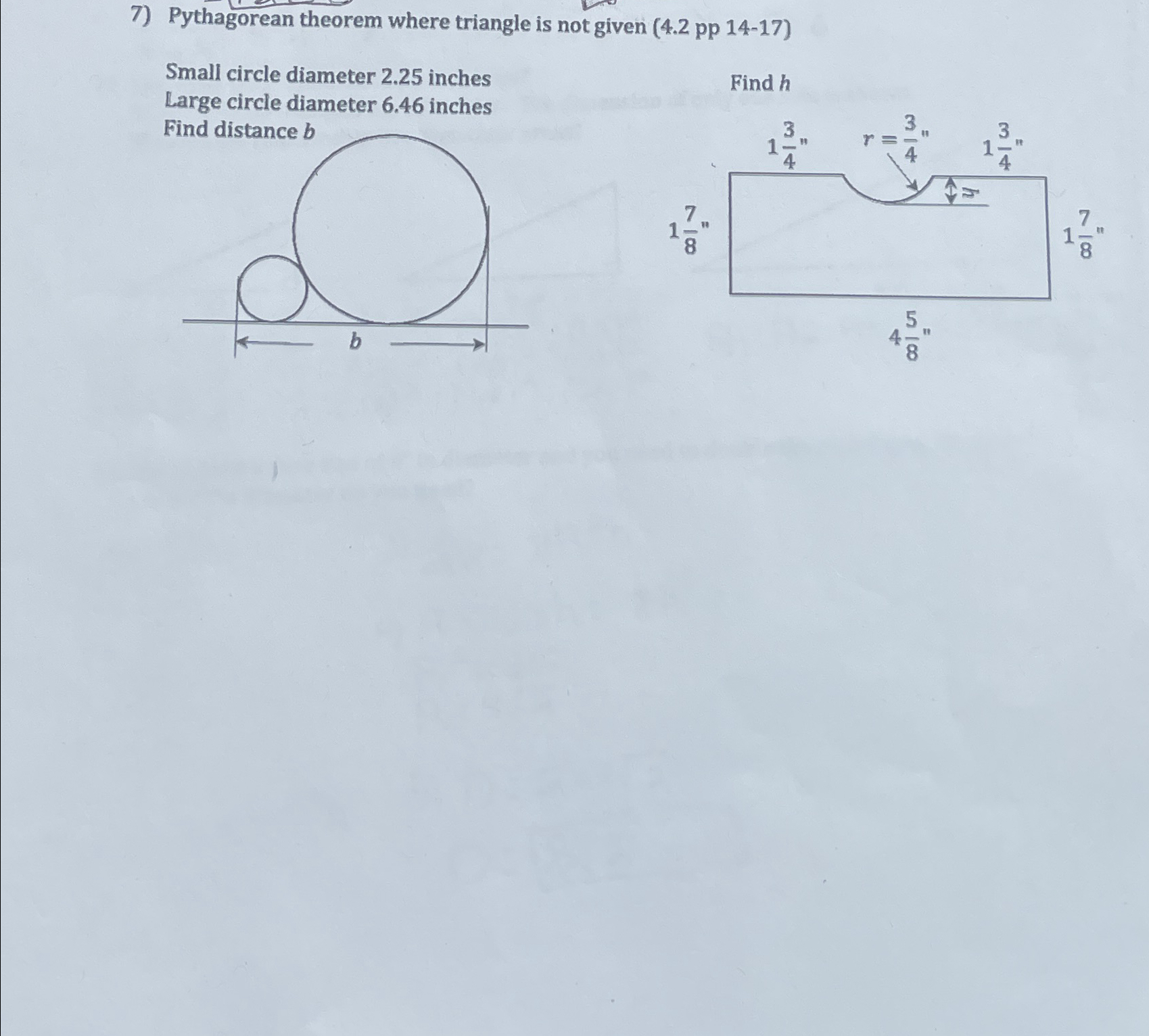 Solved Pythagorean theorem where triangle is not given | Chegg.com