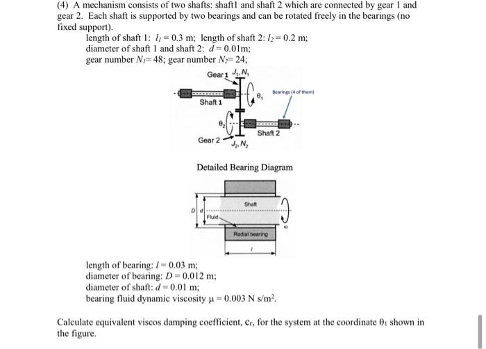 Solved (4) A mechanism consists of two shafts: shaft and | Chegg.com