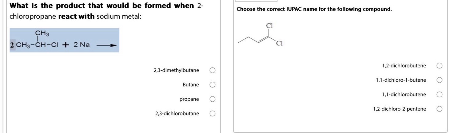 Solved What is the product that would be formed when 2 | Chegg.com
