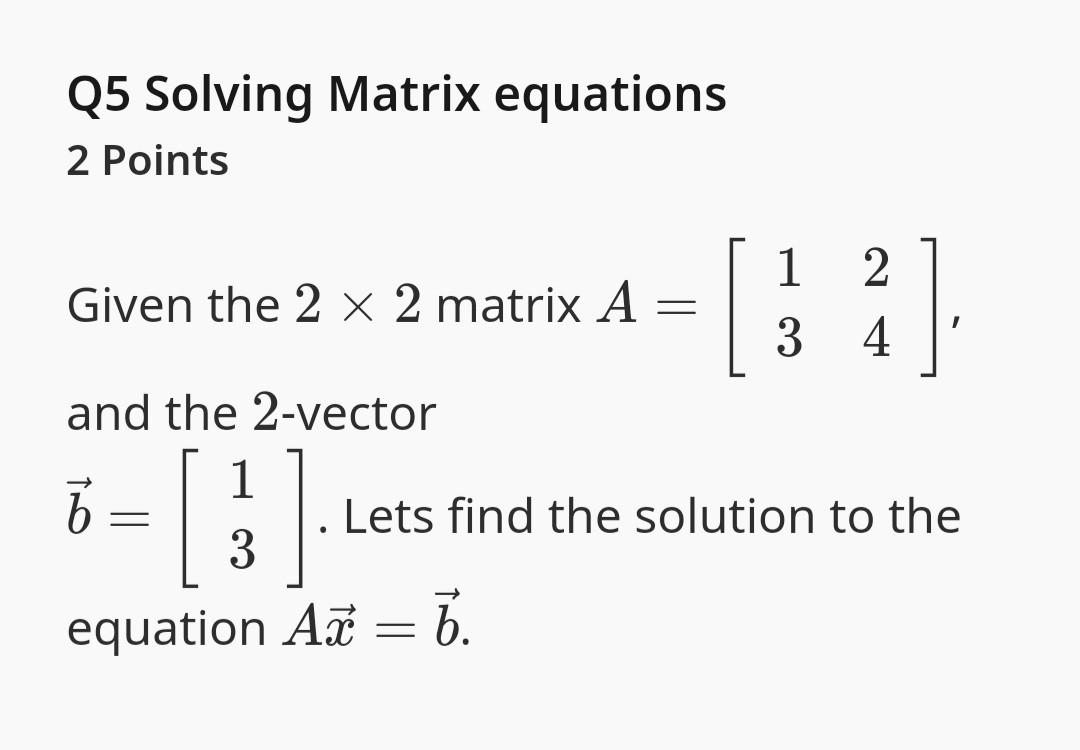Solved Q1 Matrix on Vector 1 Point Given a 6×4 matrix A, | Chegg.com