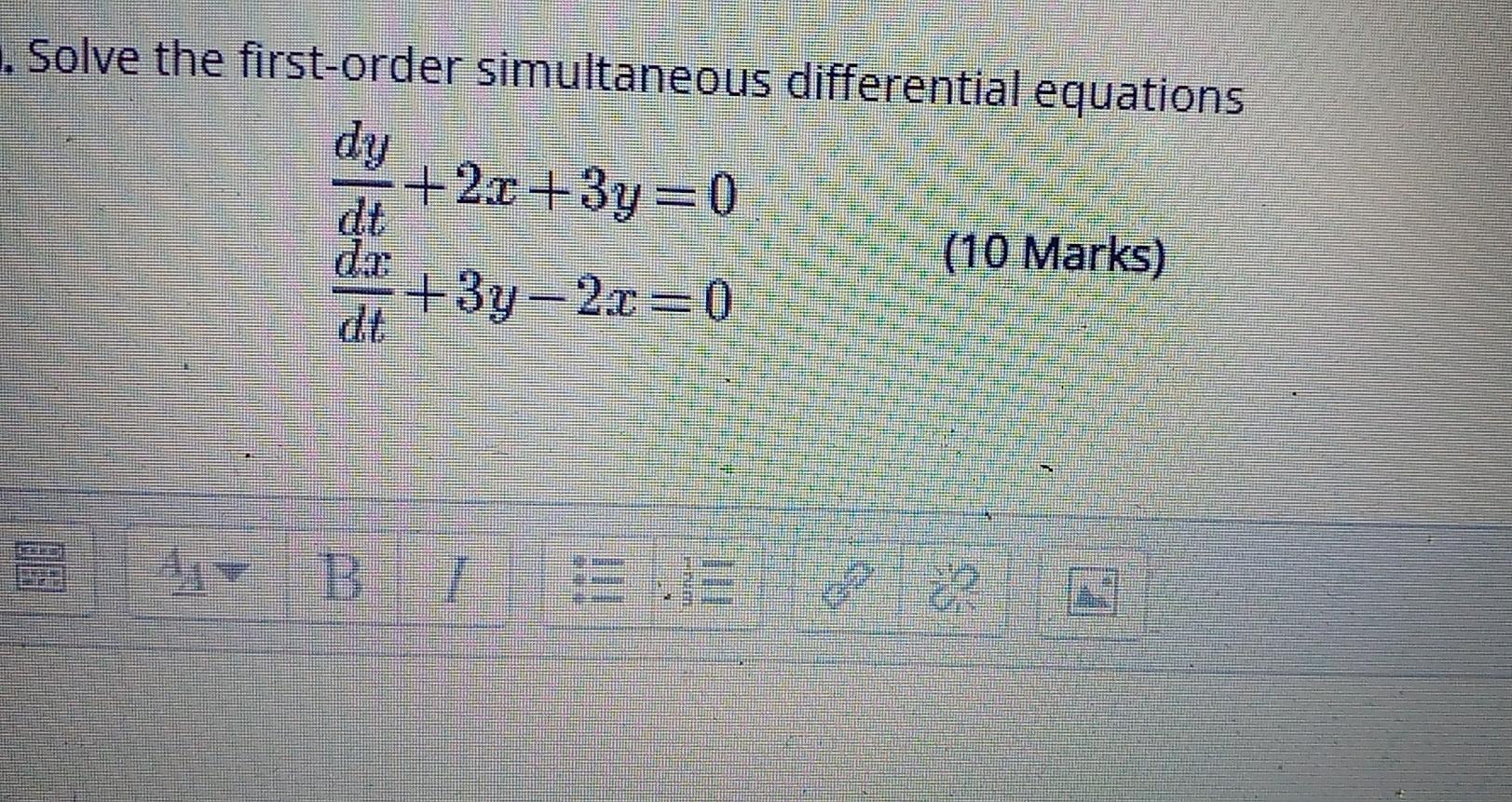 Solved MM . Solve the first-order simultaneous differential | Chegg.com