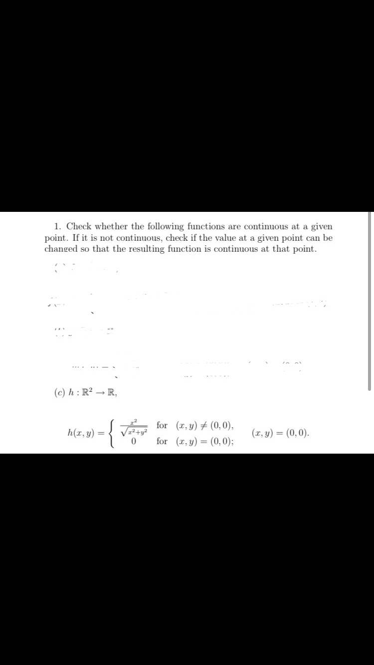 Solved Check whether the following functions are continuous | Chegg.com
