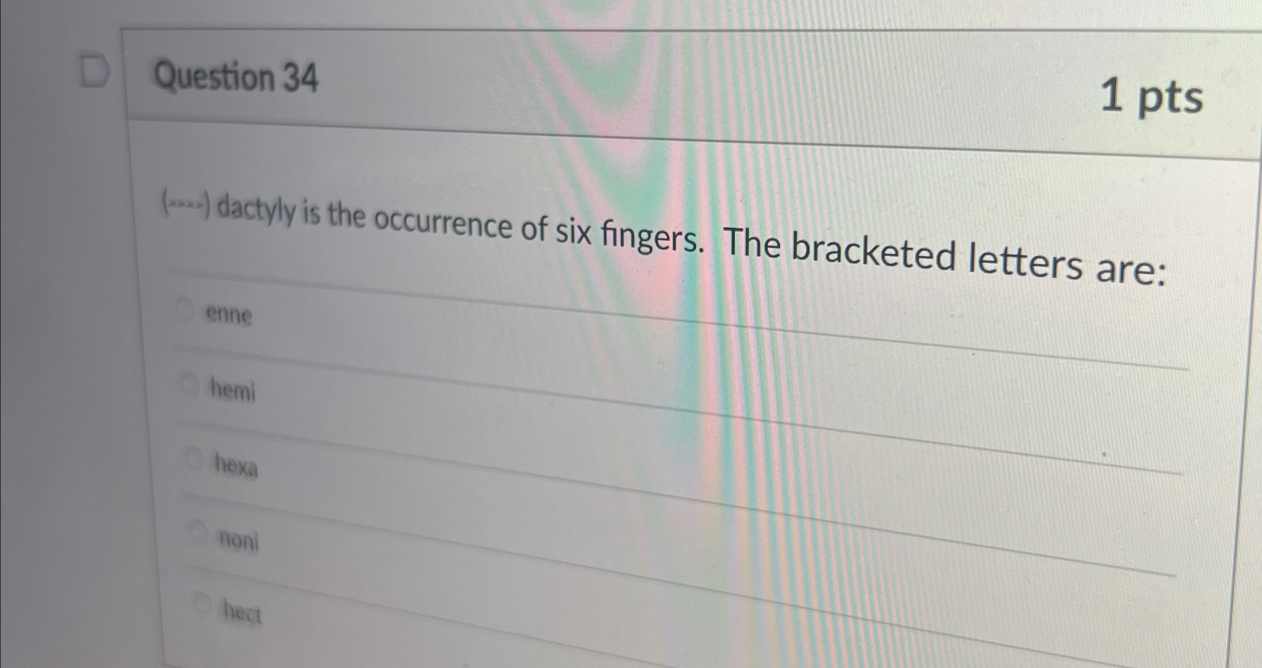 Solved Question 341 ﻿pts(cdots-) ﻿dactyly is the occurrence | Chegg.com
