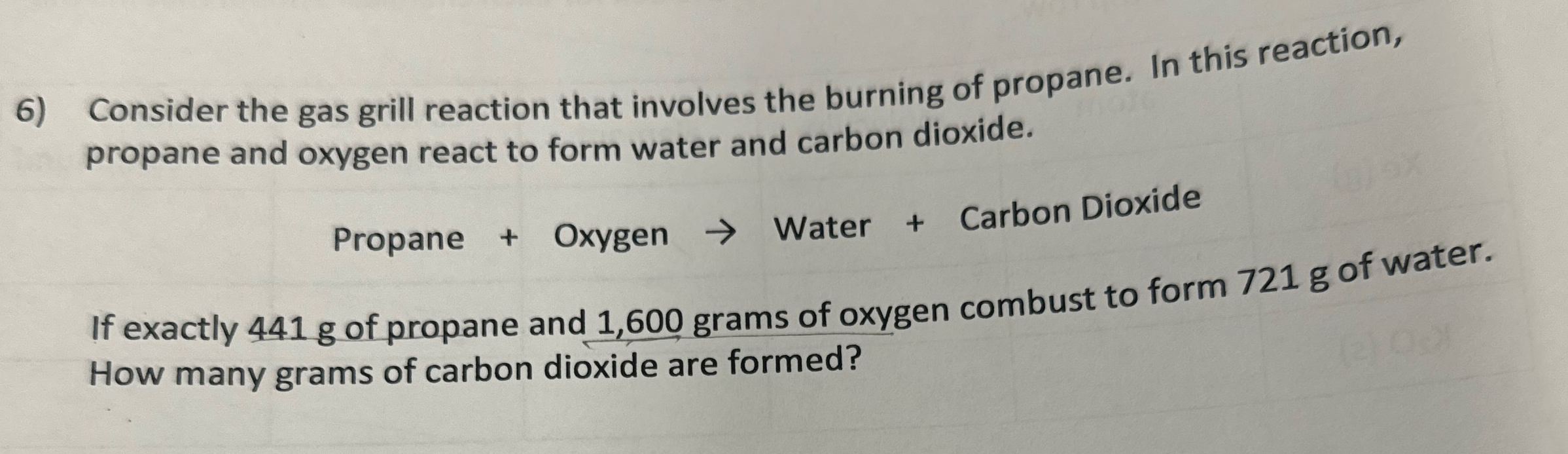 Solved Consider the gas grill reaction that involves the | Chegg.com