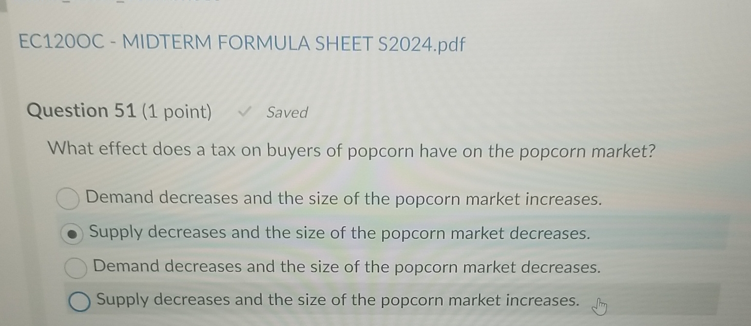 Solved EC1200C - ﻿MIDTERM FORMULA SHEET S2024.pdfQuestion | Chegg.com