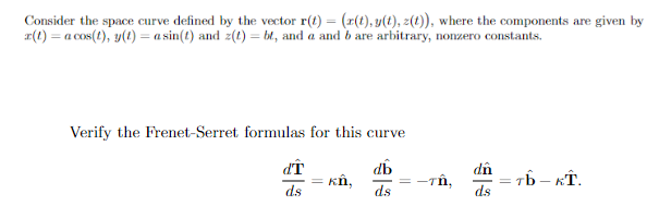 Solved Consider the space curve defined by the vector | Chegg.com