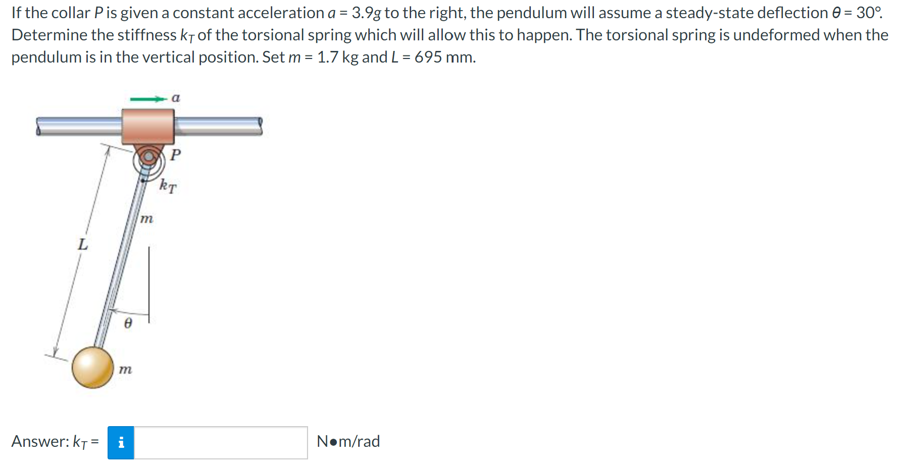 Solved If the collar P ﻿is given a constant acceleration | Chegg.com