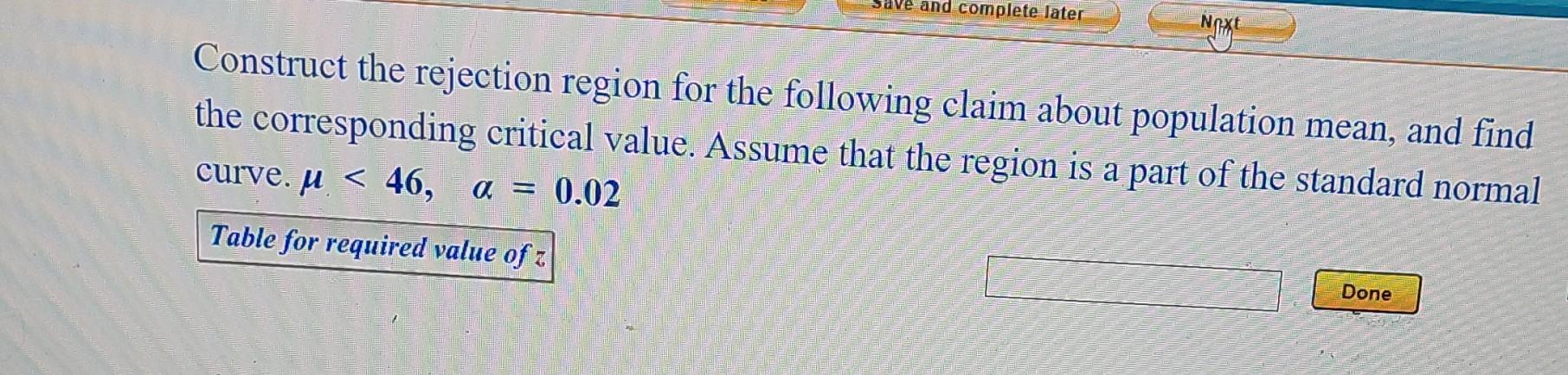 Solved Construct the rejection region for the following | Chegg.com