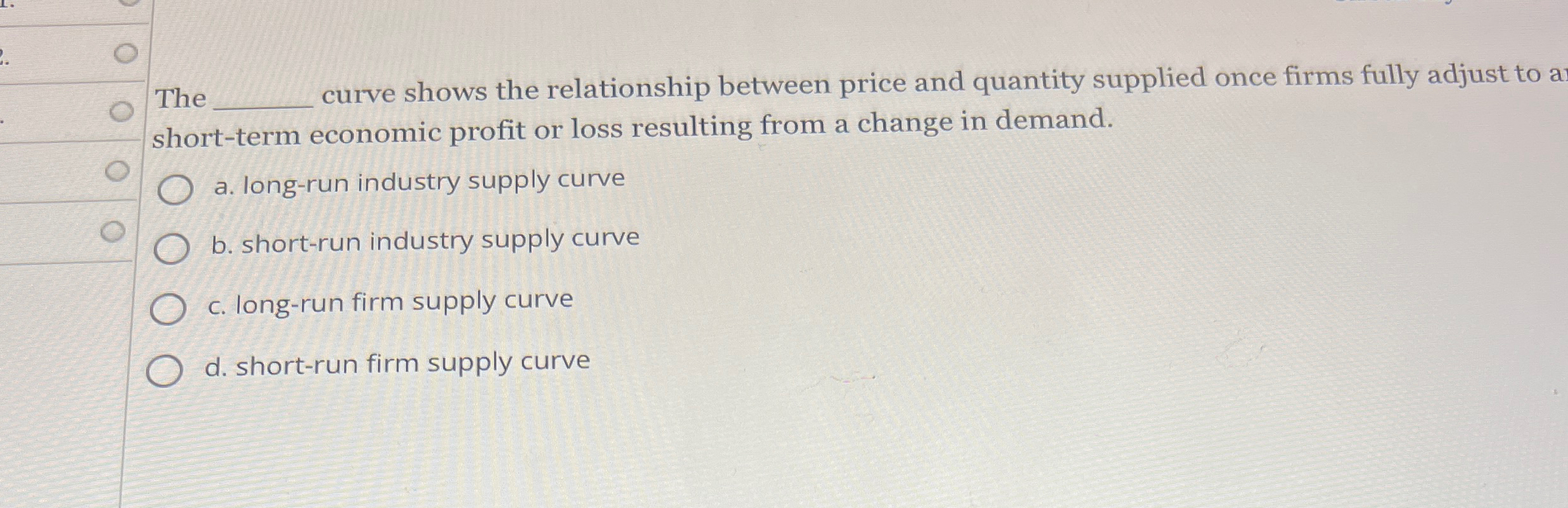 Solved The q, ﻿curve shows the relationship between price | Chegg.com
