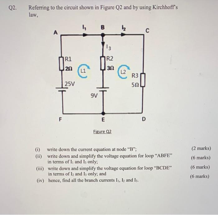 Solved Q1 Refer to the below circuit, with supply voltage | Chegg.com