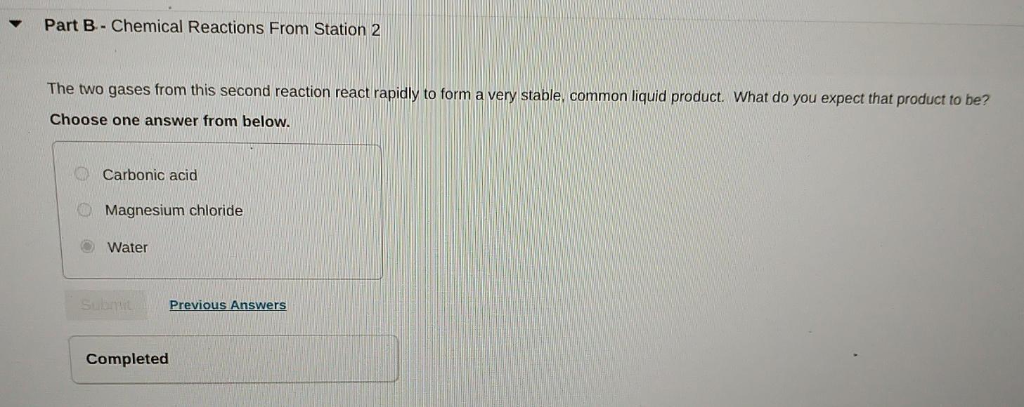 Solved aside from the reaction proceeding in the test tube, | Chegg.com