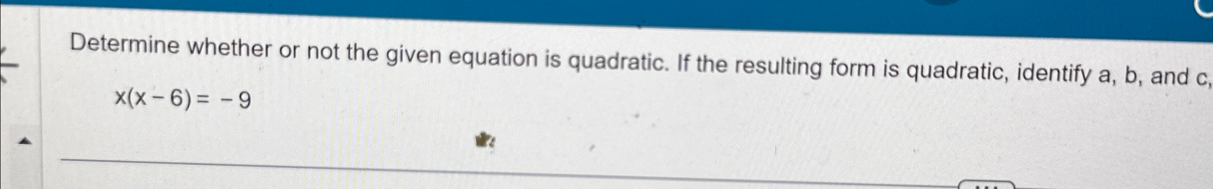 Solved Determine whether or not the given equation is | Chegg.com