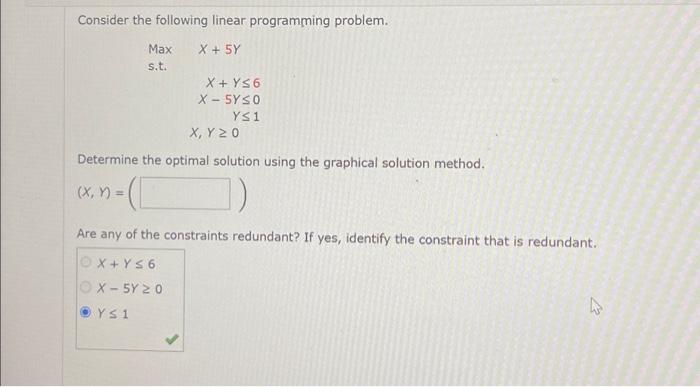 Solved Consider the following linear programming problem. | Chegg.com