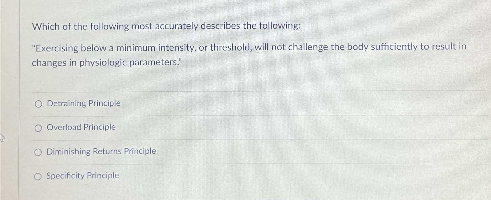 Solved Which of the following most accurately describes the | Chegg.com