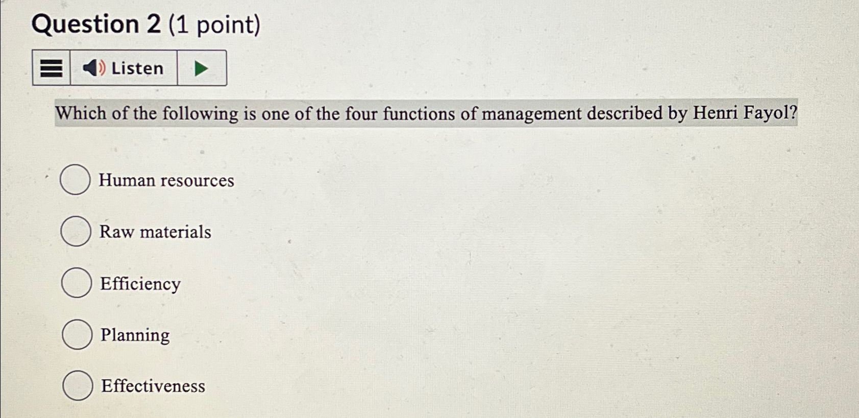 Solved Question 2 (1 ﻿point)Which of the following is one of | Chegg.com