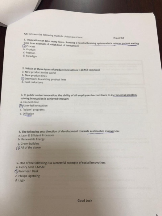 Solved 6: Answer the following multiple choice questions is | Chegg.com