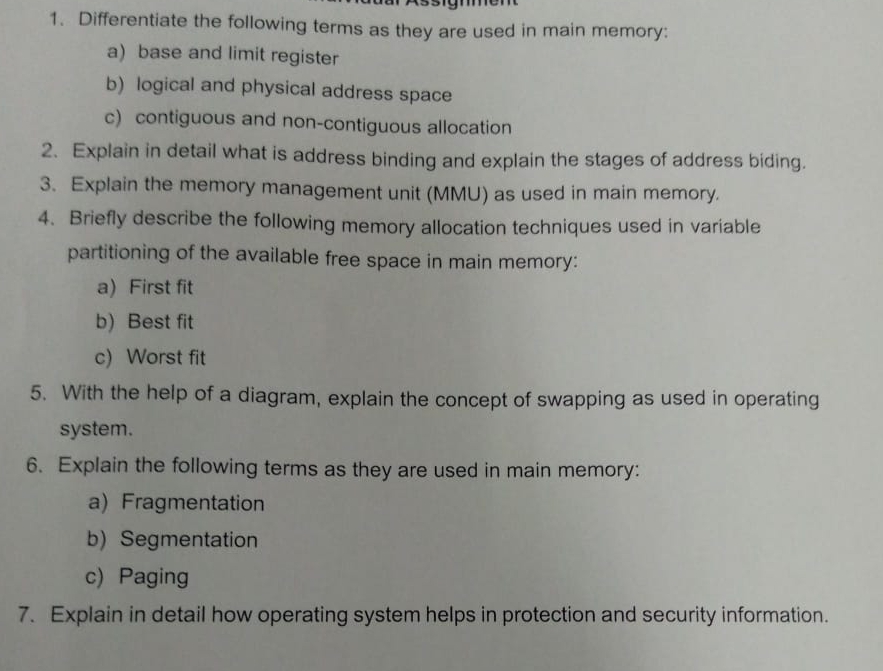 Solved Differentiate the following terms as they are used in | Chegg.com