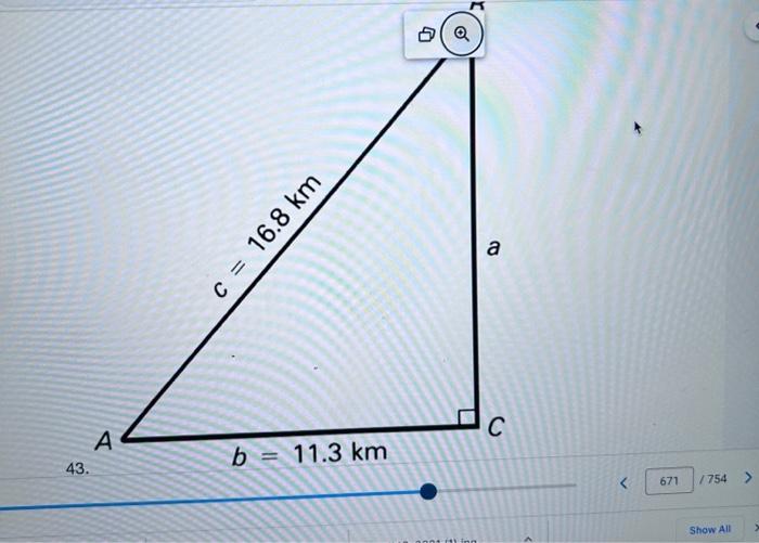 solve each triangle (find the missing angles and | Chegg.com