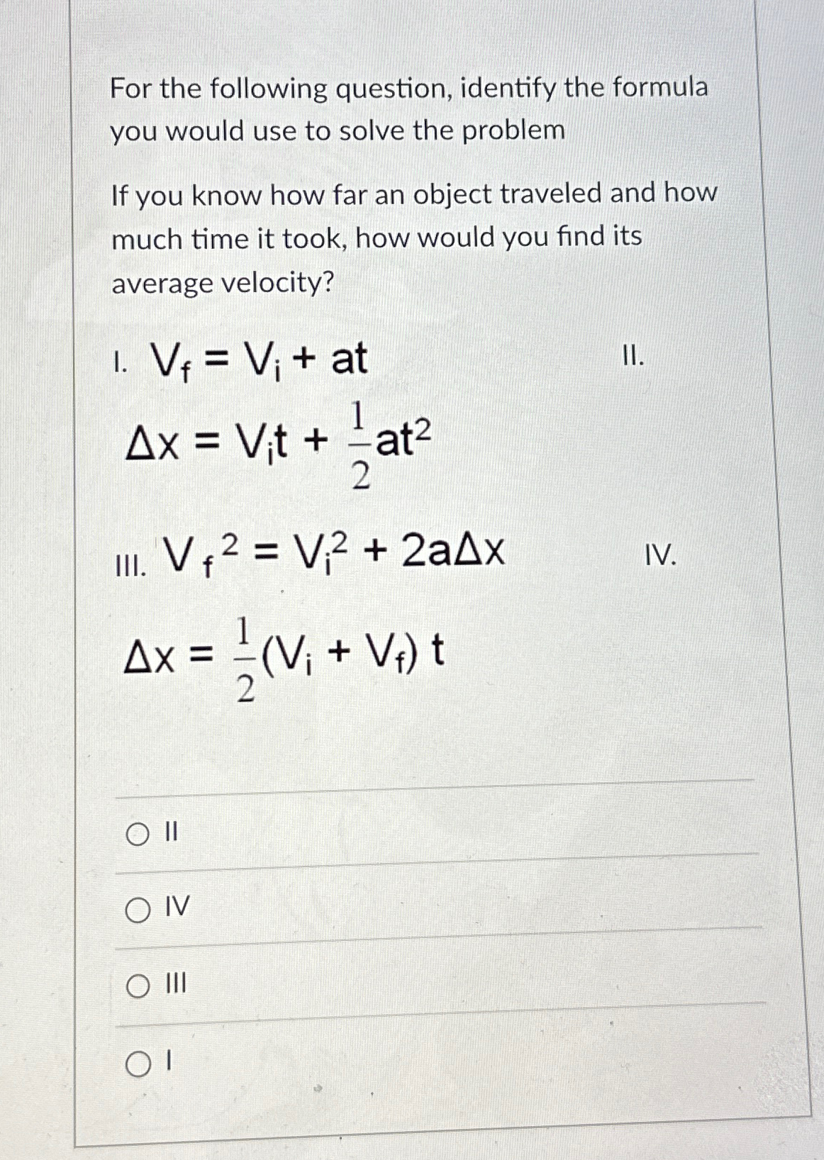 Solved For the following question, identify the formula you | Chegg.com