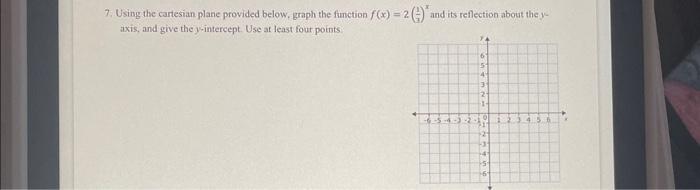 Solved 7. Using the cartesian plane provided below, graph | Chegg.com