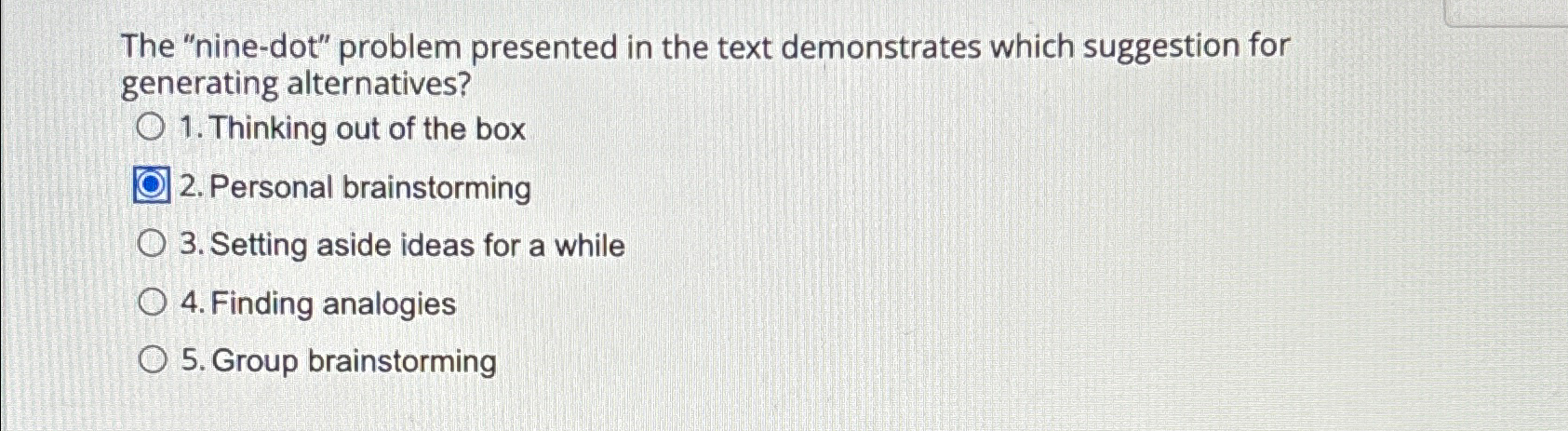 Solved The "nine-dot" problem presented in the text | Chegg.com