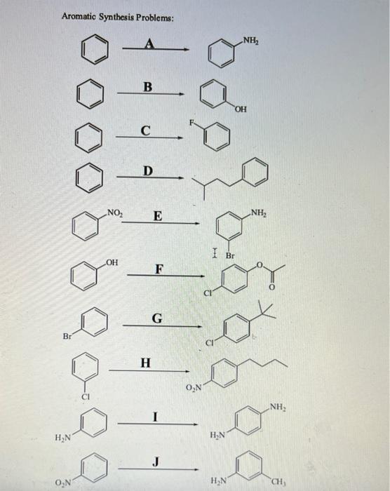Aromatic Synthesis Problems: E | Chegg.com
